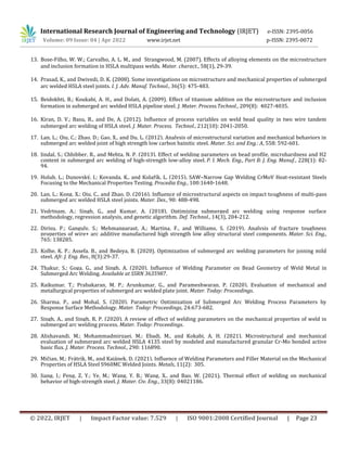 A REVIEW ON SUBMERGED ARC WELDING | PDF