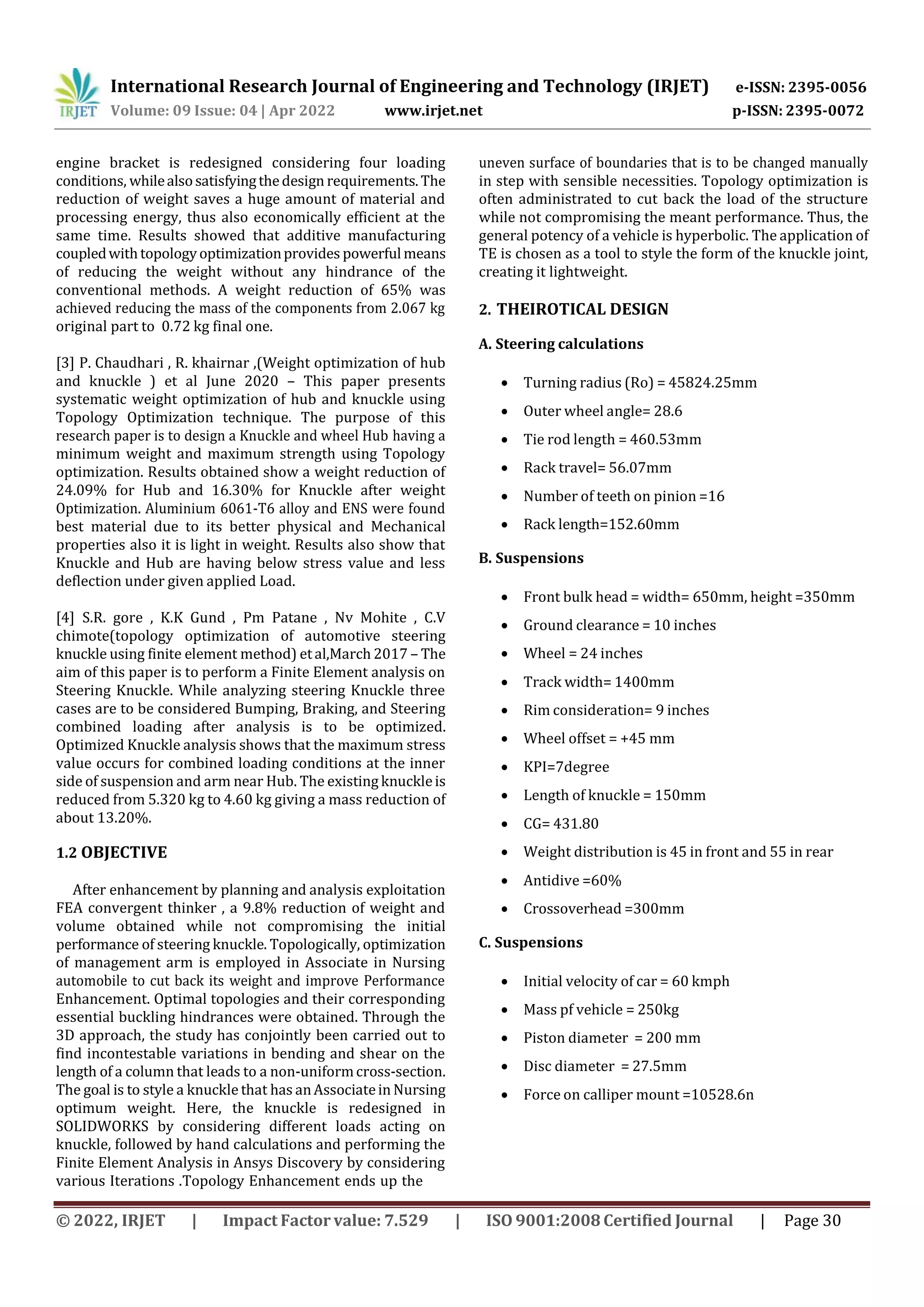 Topology Optimization of Student Car Steering Knuckle | PDF | Sports ...