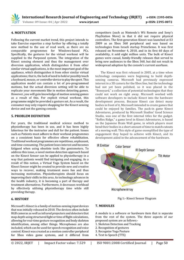 Virtual Yoga System Using Kinect Sensor | PDF | Physical Therapy | Wellness
