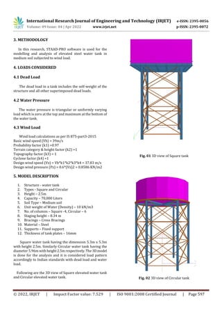“Wind Analysis on Elevated Steel Water Tank with Different Shape Tanks ...