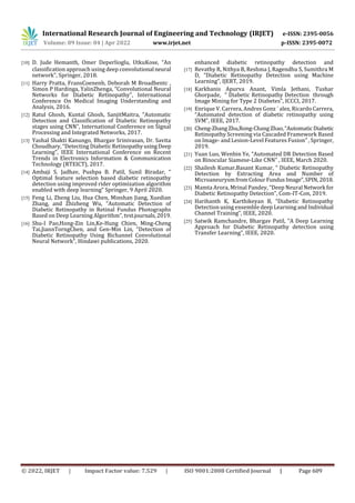 A Survey on techniques for Diabetic Retinopathy Detection & Classification | PDF