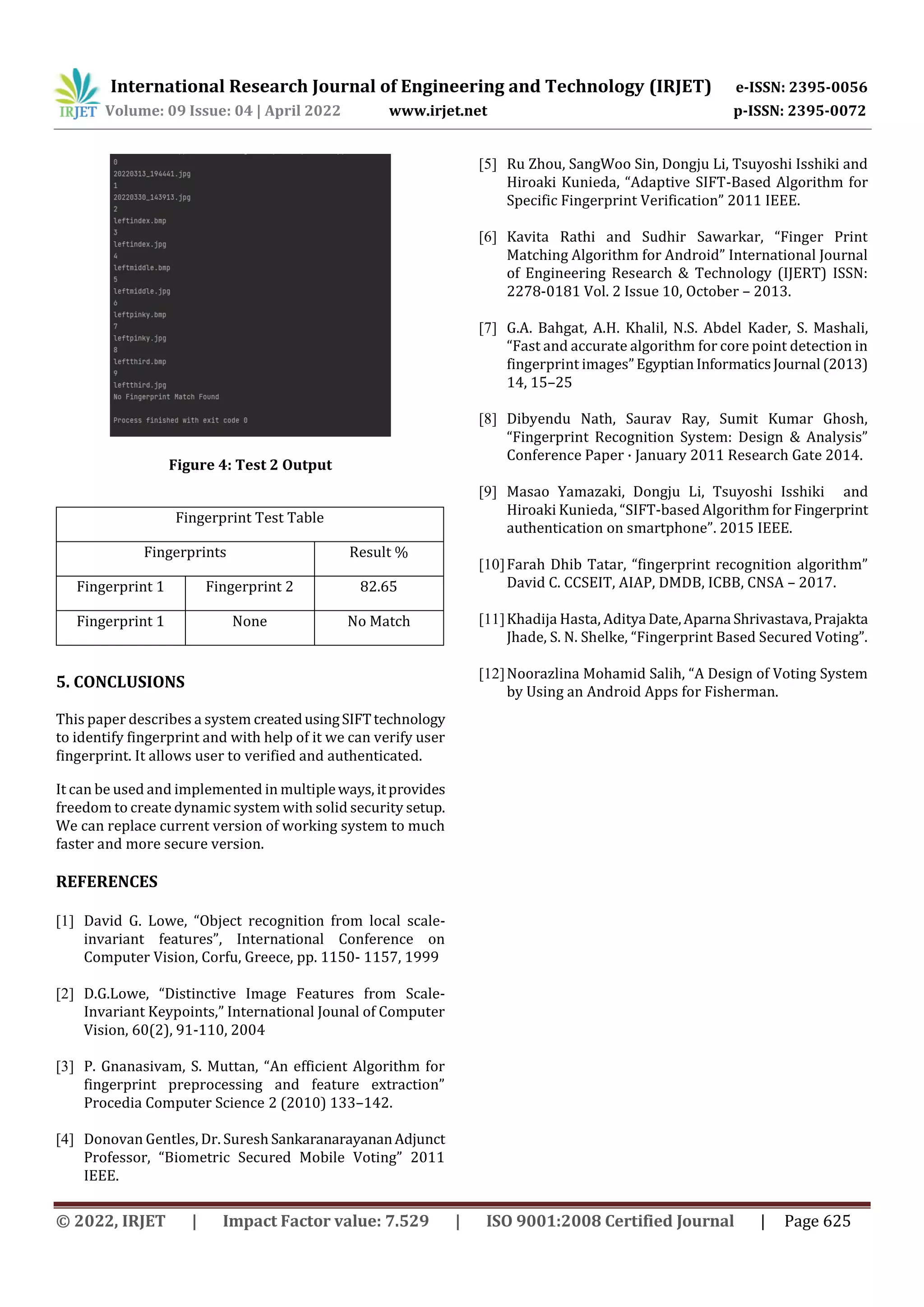 Fingerprint Based Voting | PDF