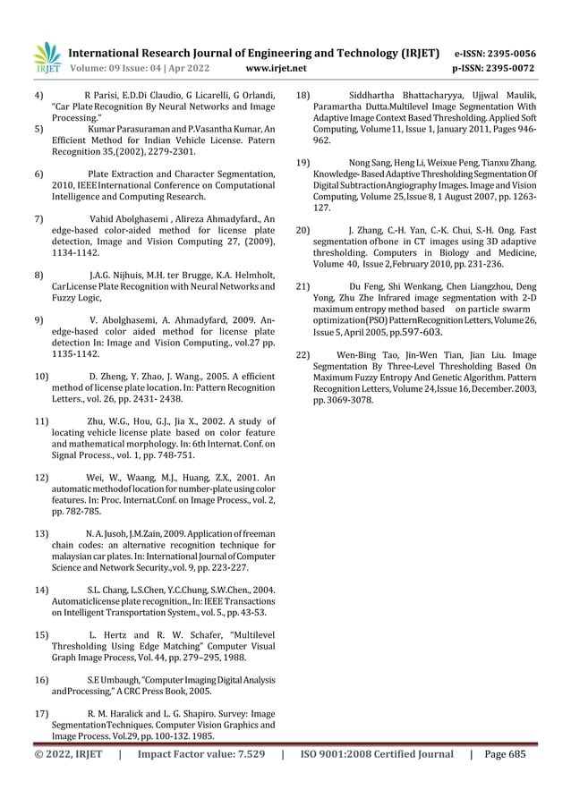 AUTOMATIC NUMBERPLATE RECOGNITION | PDF