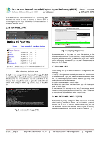 OWASP Top 10 Web Attacks (2017) with Prevention Methods | PDF