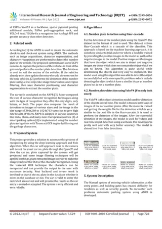 Automatic parking system using Automatic number plate recognition (ANPR) | PDF