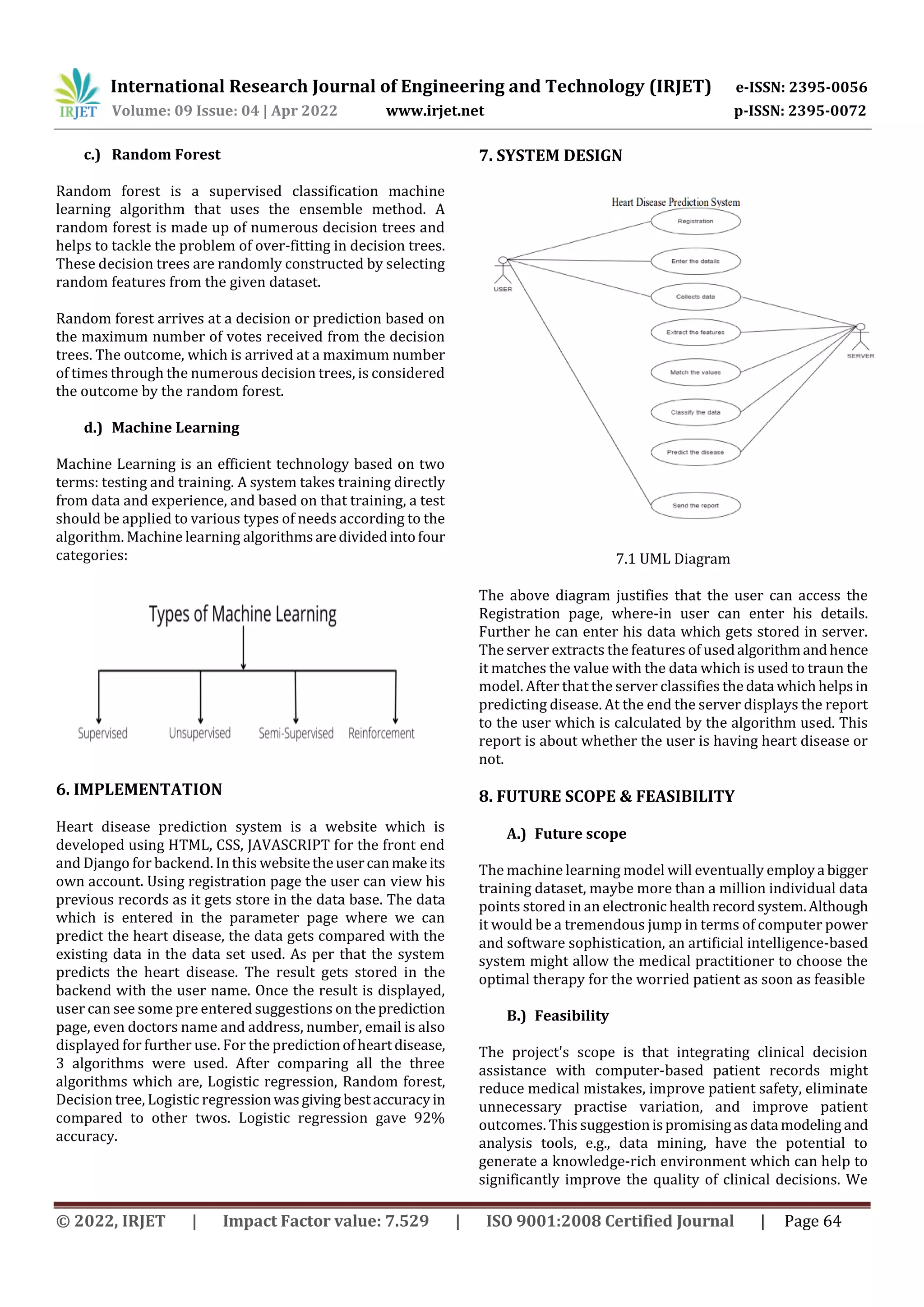 Predicting Heart Disease Using Machine Learning Algorithms. | PDF