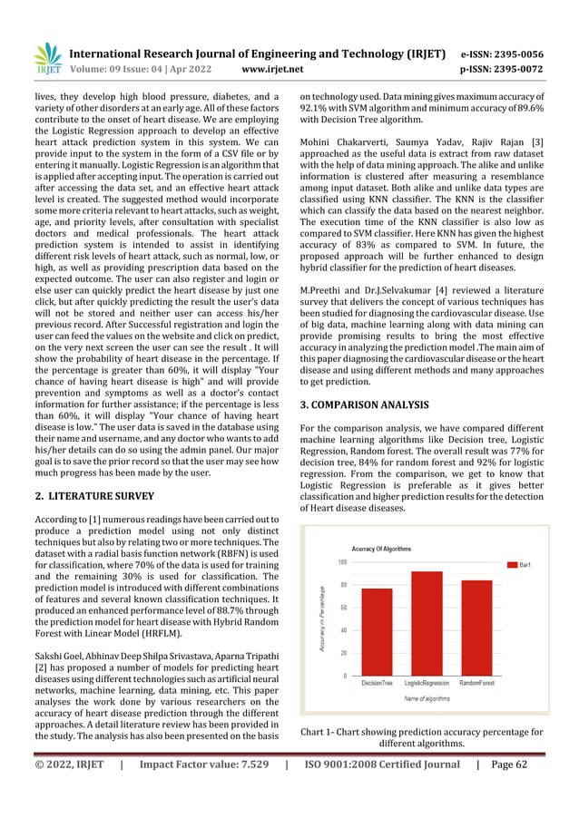 Predicting Heart Disease Using Machine Learning Algorithms. | PDF