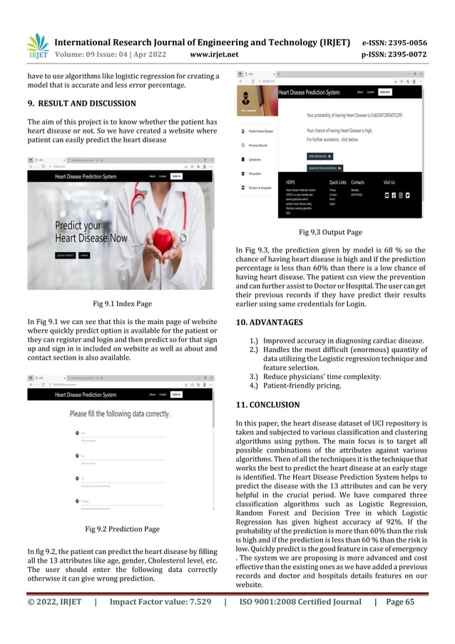 Predicting Heart Disease Using Machine Learning Algorithms. | PDF