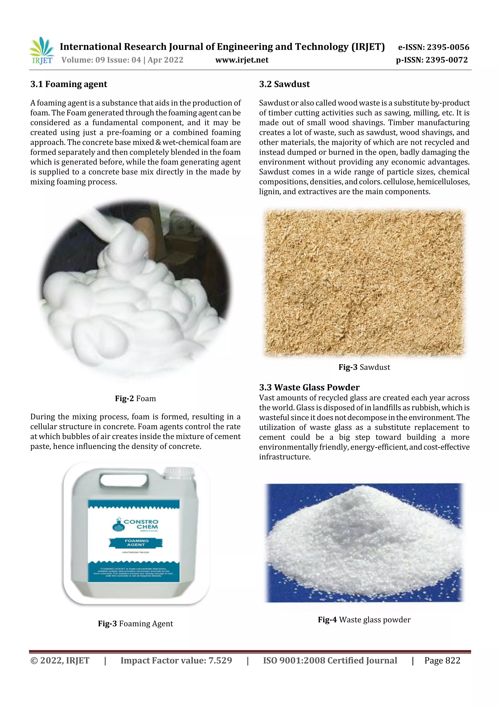 Effective Use of Sawdust and Waste Glass Powder in Establishing a ...