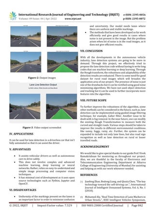 LANE DETECTION USING IMAGE PROCESSING IN PYTHON | PDF