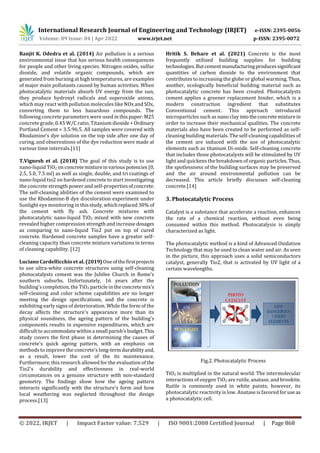 Experimental Study of Photocatalytic Cement: New Approach to Reduce the Air Pollutants-A Review ...