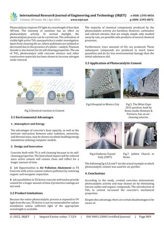 Experimental Study of Photocatalytic Cement: New Approach to Reduce the ...