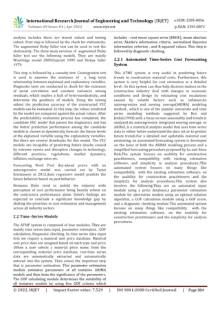 Cost Forecasting of Construction Materials: A review | PDF