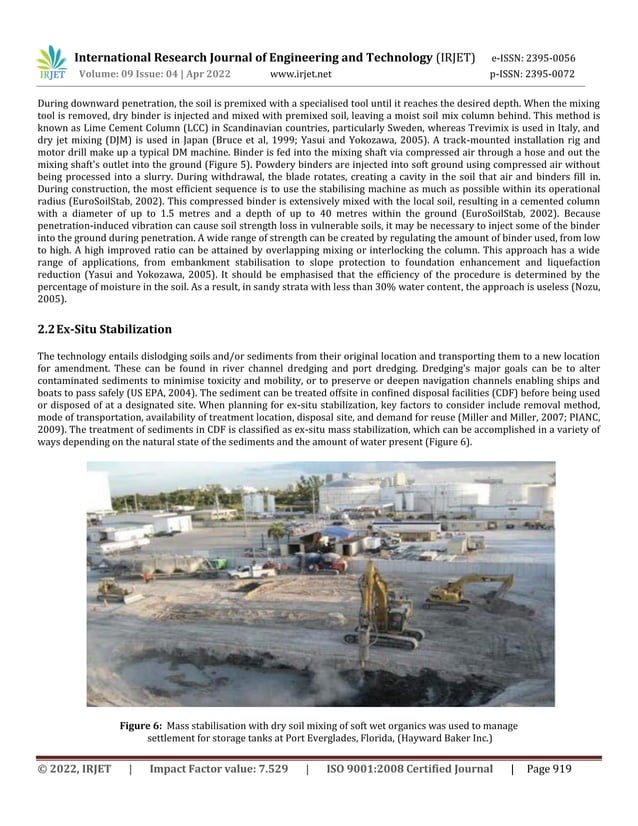 Study on the approaches of soil stabilization | PDF