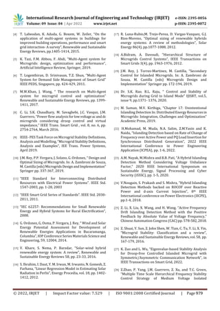 Design and Control Issues of Microgrids : A Survey | PDF | Internet of Things | Internet