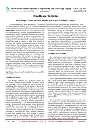 Zero Hunger Initiative | PDF