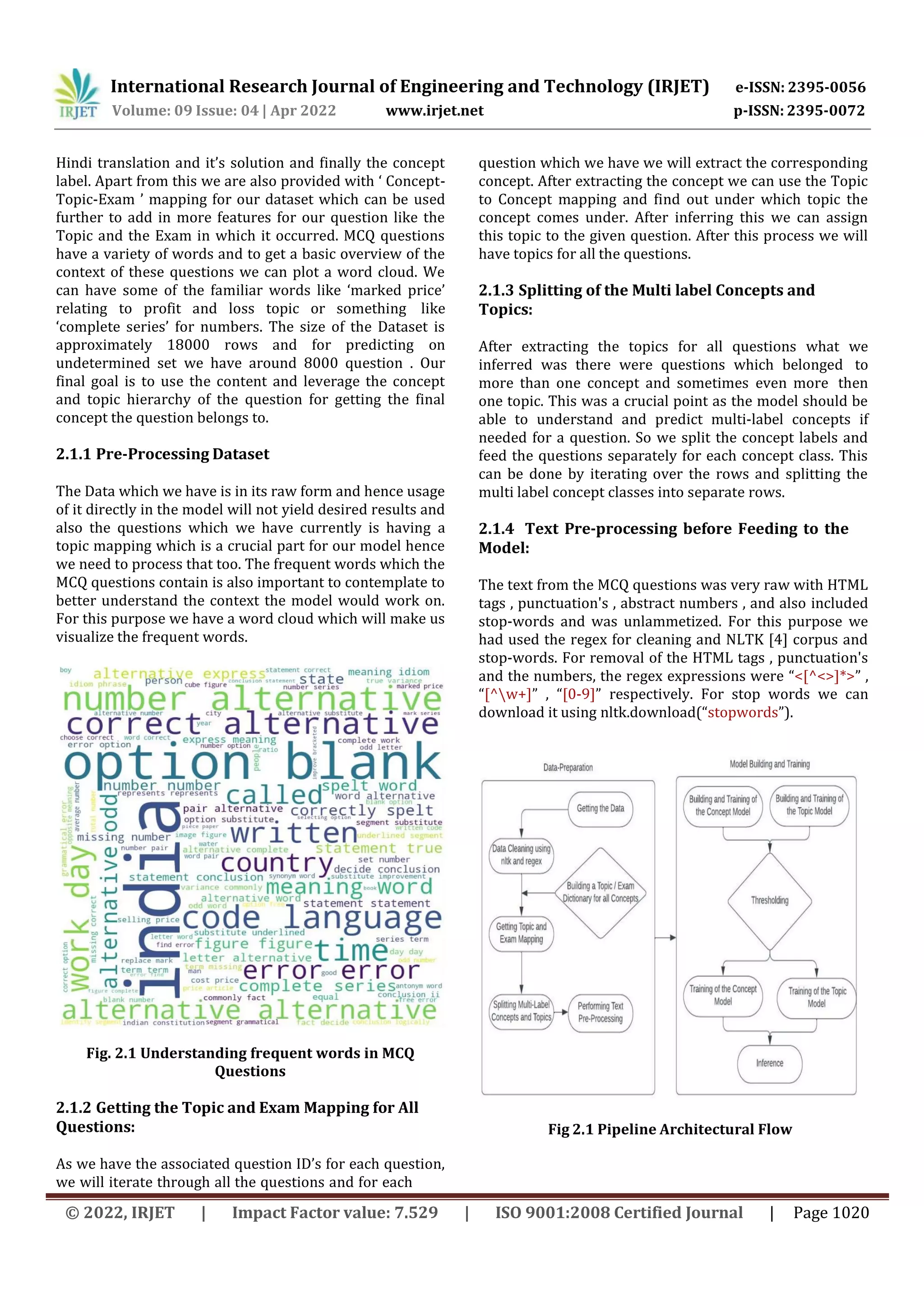 Concept Detection of Multiple Choice Questions using Transformer Based Models | PDF