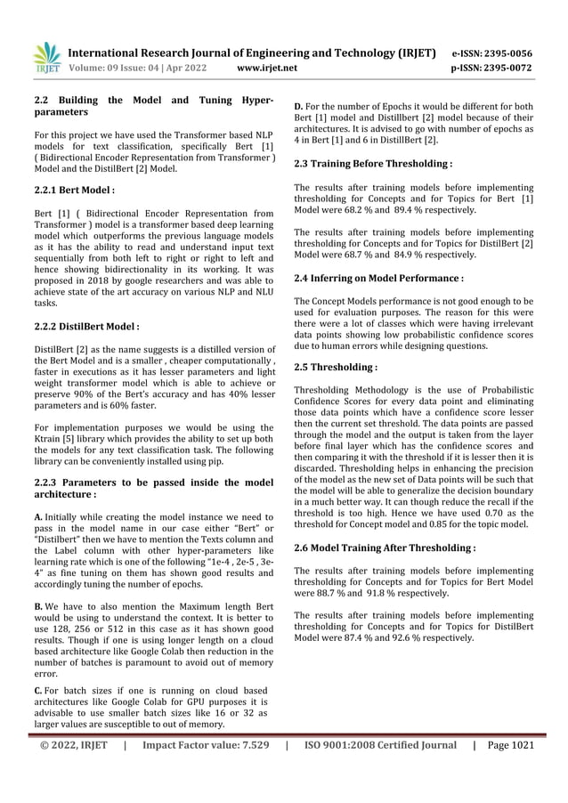 Concept Detection of Multiple Choice Questions using Transformer Based Models | PDF