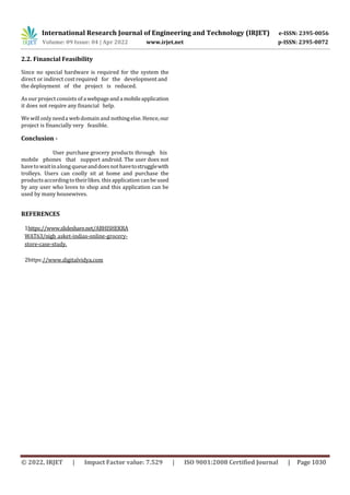 Online Grocery Store Android Application | PDF