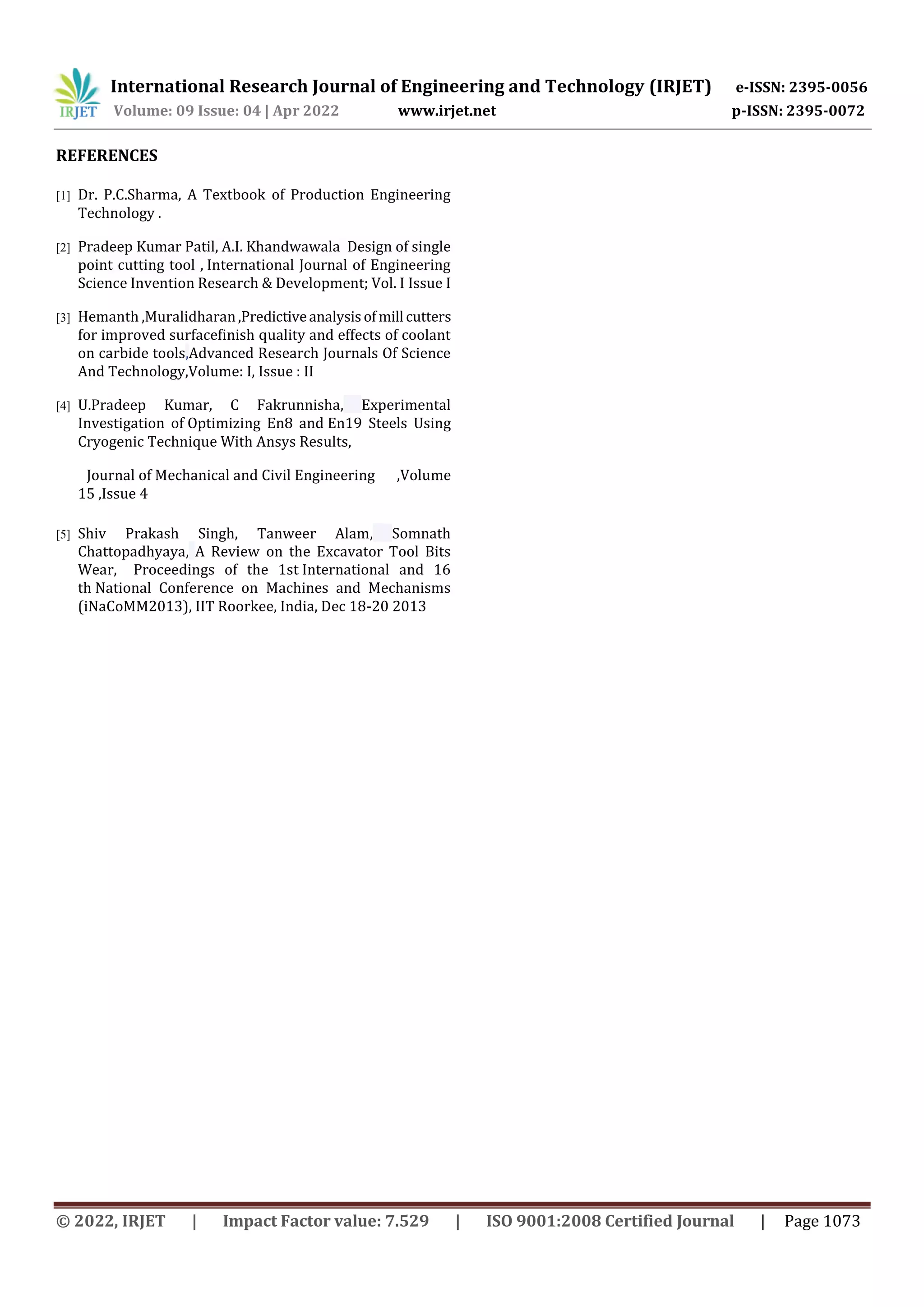 Design of a Single Point Cutting Tool | PDF | Physics | Science