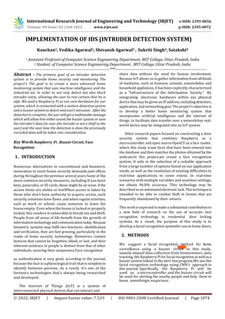 IMPLEMENTATION OF IDS (INTRUDER DETECTION SYSTEM) | PDF