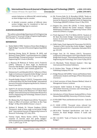 Parametric Study on Behaviour of Skewness on PSC Box Girder Bridges | PDF