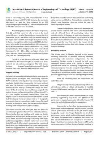 SEISMIC RISK ASSESSMENT OF RC FRAMED VERTICALLY IRREGULAR BUILDINGS | PDF