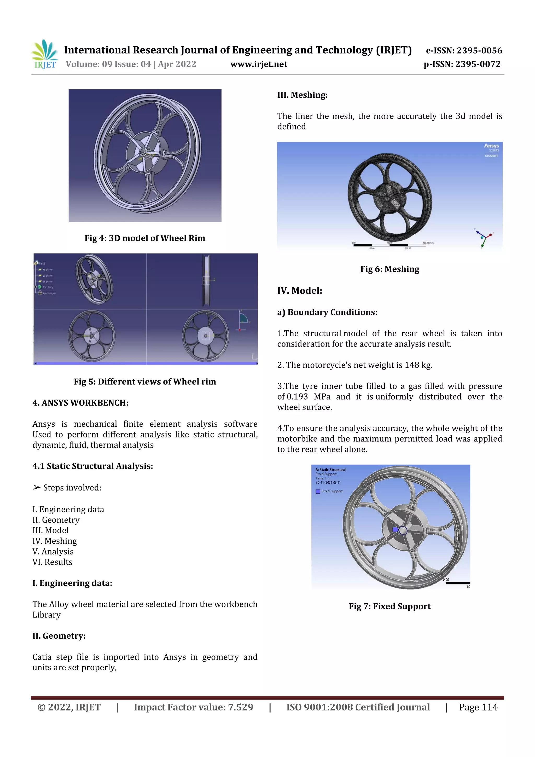Design and Analysis of Two-Wheeler Wheel Rim with Different Alloy ...