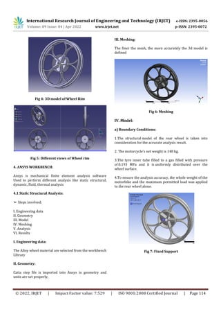 Design and Analysis of Two-Wheeler Wheel Rim with Different Alloy ...