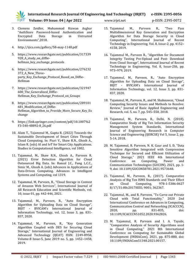 Secure Text Transfer Using Diffie-Hellman Key Exchange Based On Cloud | PDF