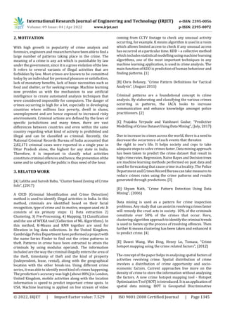 Survey on Crime Interpretation and Forecasting Using Machine Learning | PDF