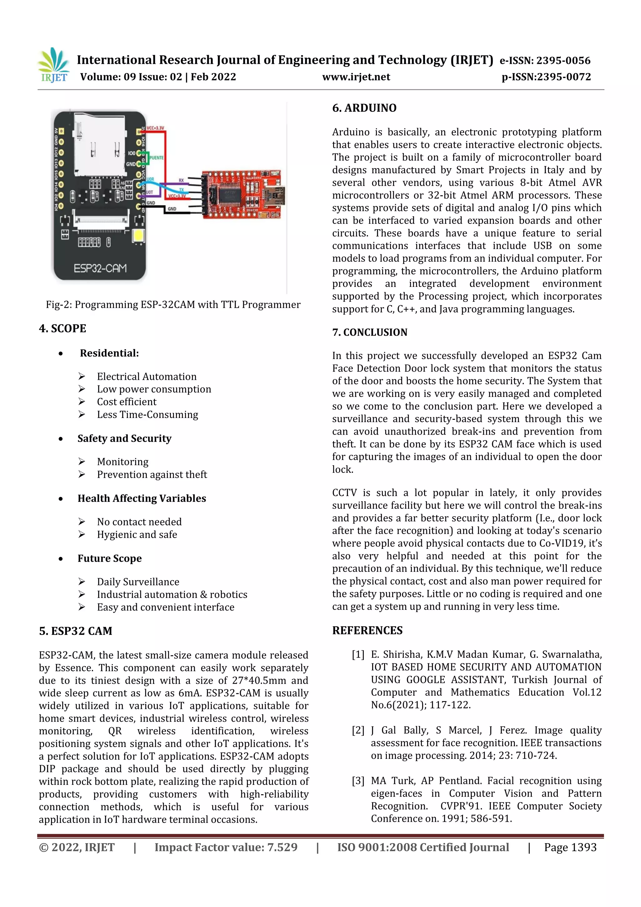 ESP32 CAM Face Detection Door Lock | PDF
