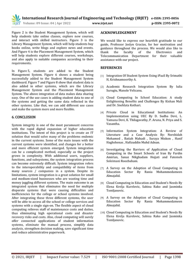 Cloud Computing Based System Integration in Education | PDF