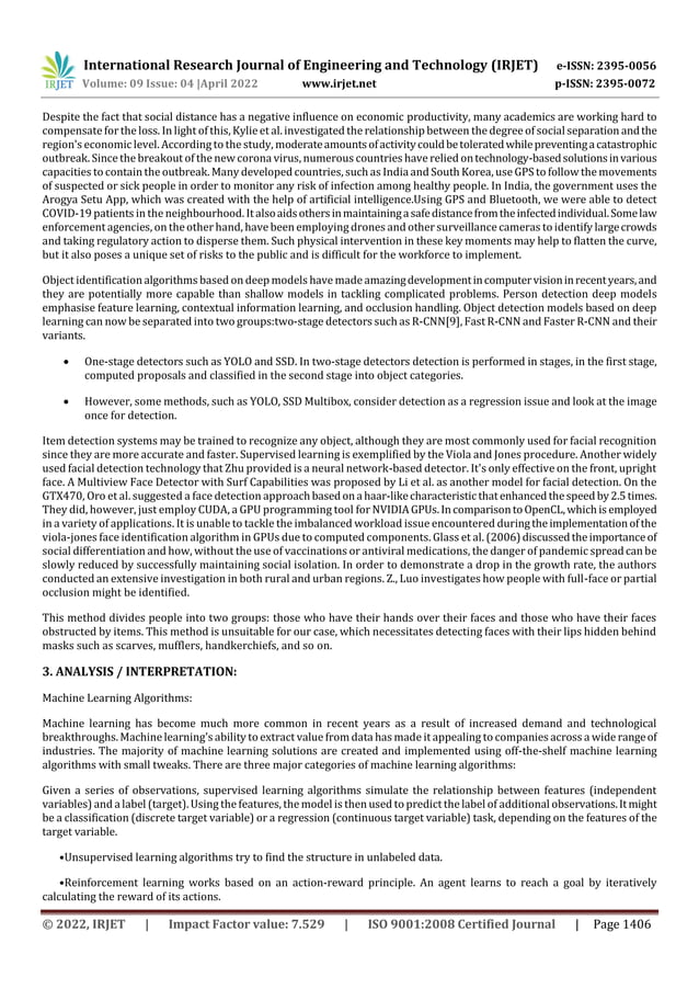 Social Distancing Detection, Monitoring and Management Using OpenCV | PDF