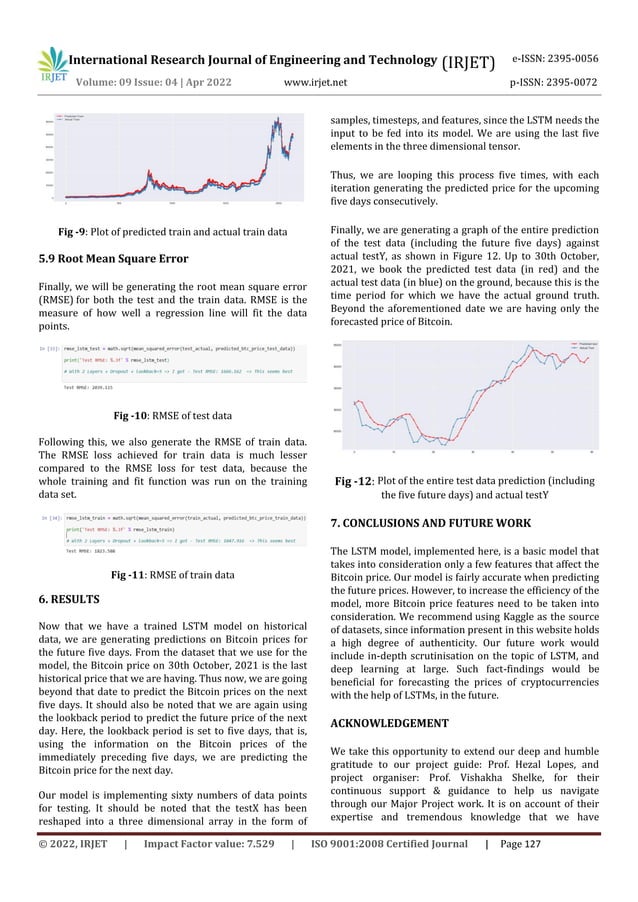 Bitcoin Price Prediction Using LSTM | PDF
