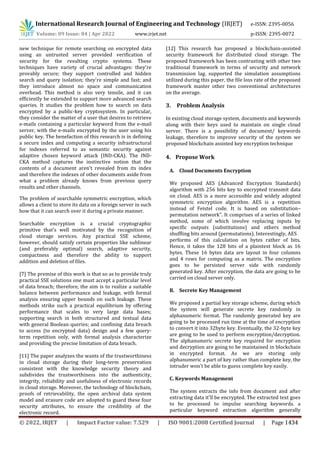 IMPLEMENTING BLOCKCHAIN ASSISTED PUBLIC KEY ENCRYPTION TECHNIQUE IN CLOUD COMPUTING FOR SECURING ...