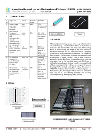 Design and Fabrication Waterless Solar Panel Cleaning System for ...