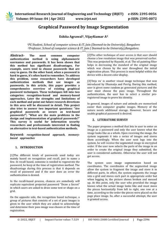 Graphical Password by Image Segmentation | PDF