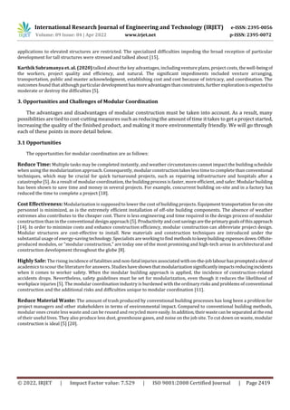 Opportunities and Challenges of Modular Coordination: A Review | PDF