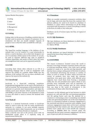 A Review & Development of E-Commerce Website | PDF