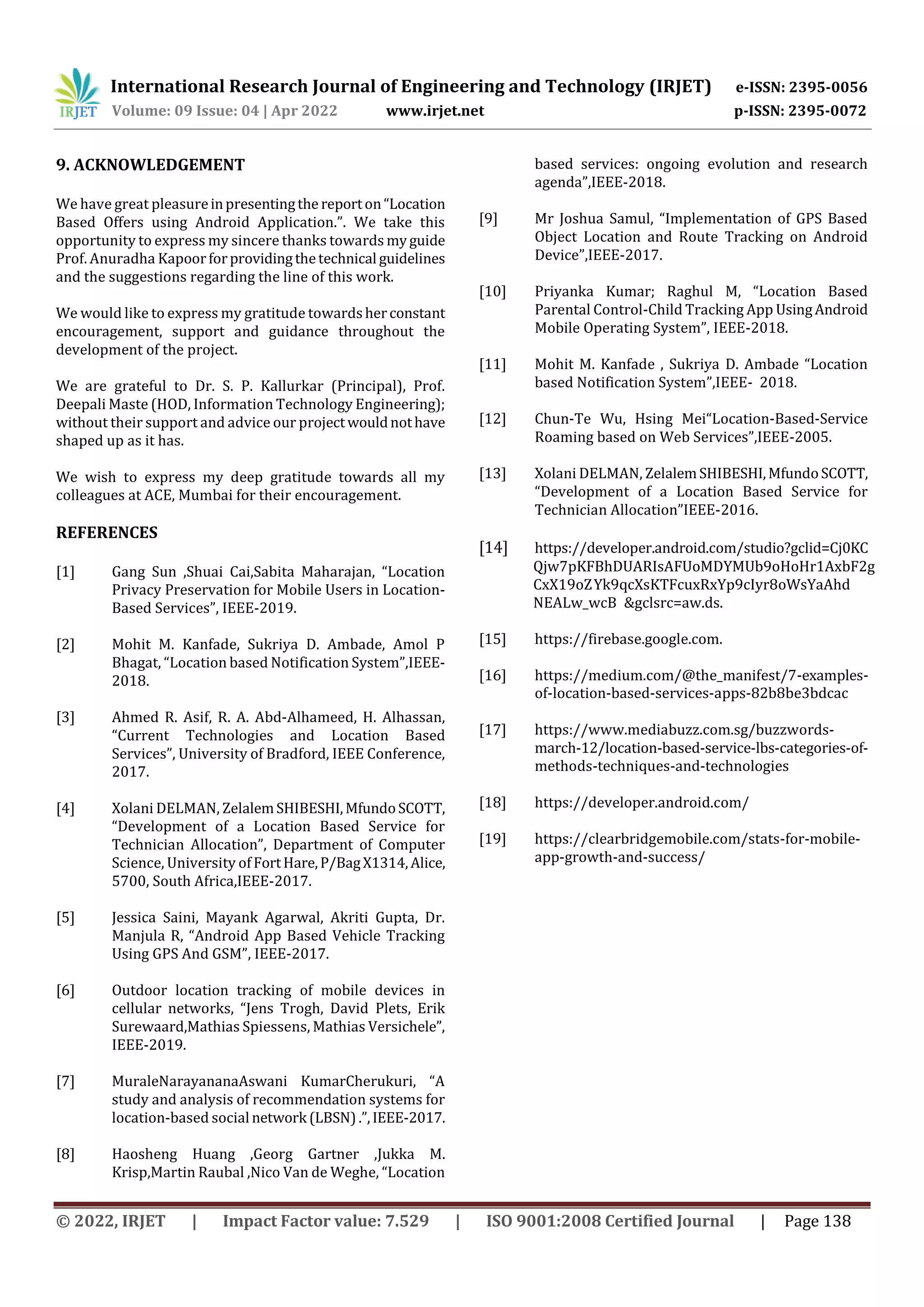 Location Based offers using Android Application | PDF