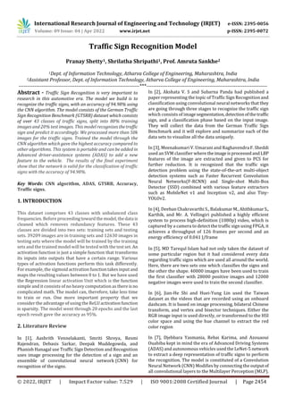 Traffic Sign Recognition Model | PDF