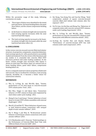 CONCRETE-ENCASED CFST BEAM-COLUMN JOINTS: A REVIEW | PDF