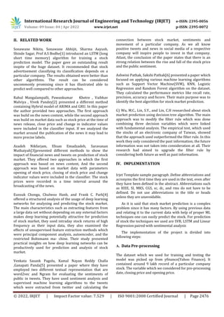 Stock Market Prediction Analysis | PDF | Stocks and Bonds | Personal Investing