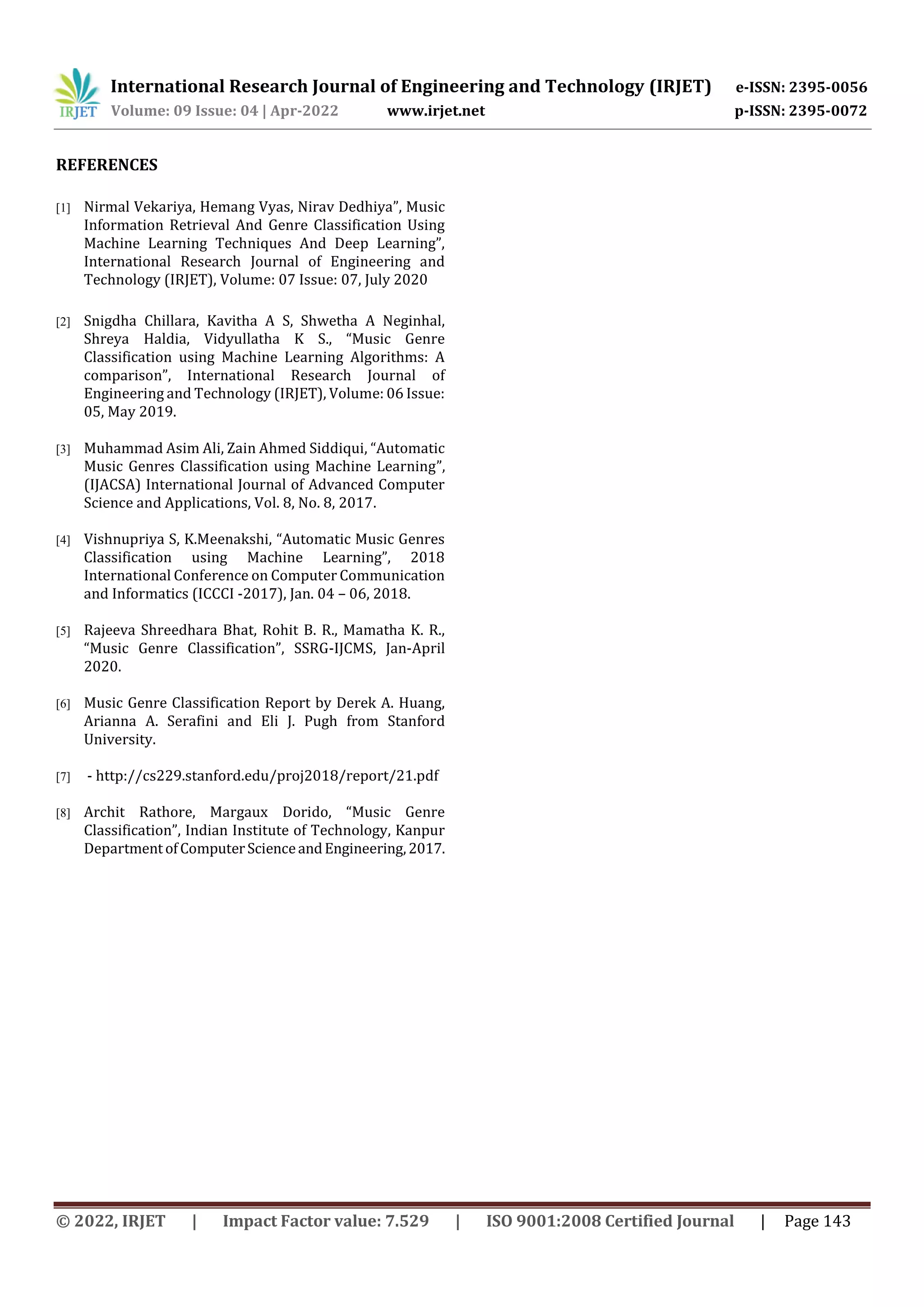 Music Genre Classification using Machine Learning | PDF