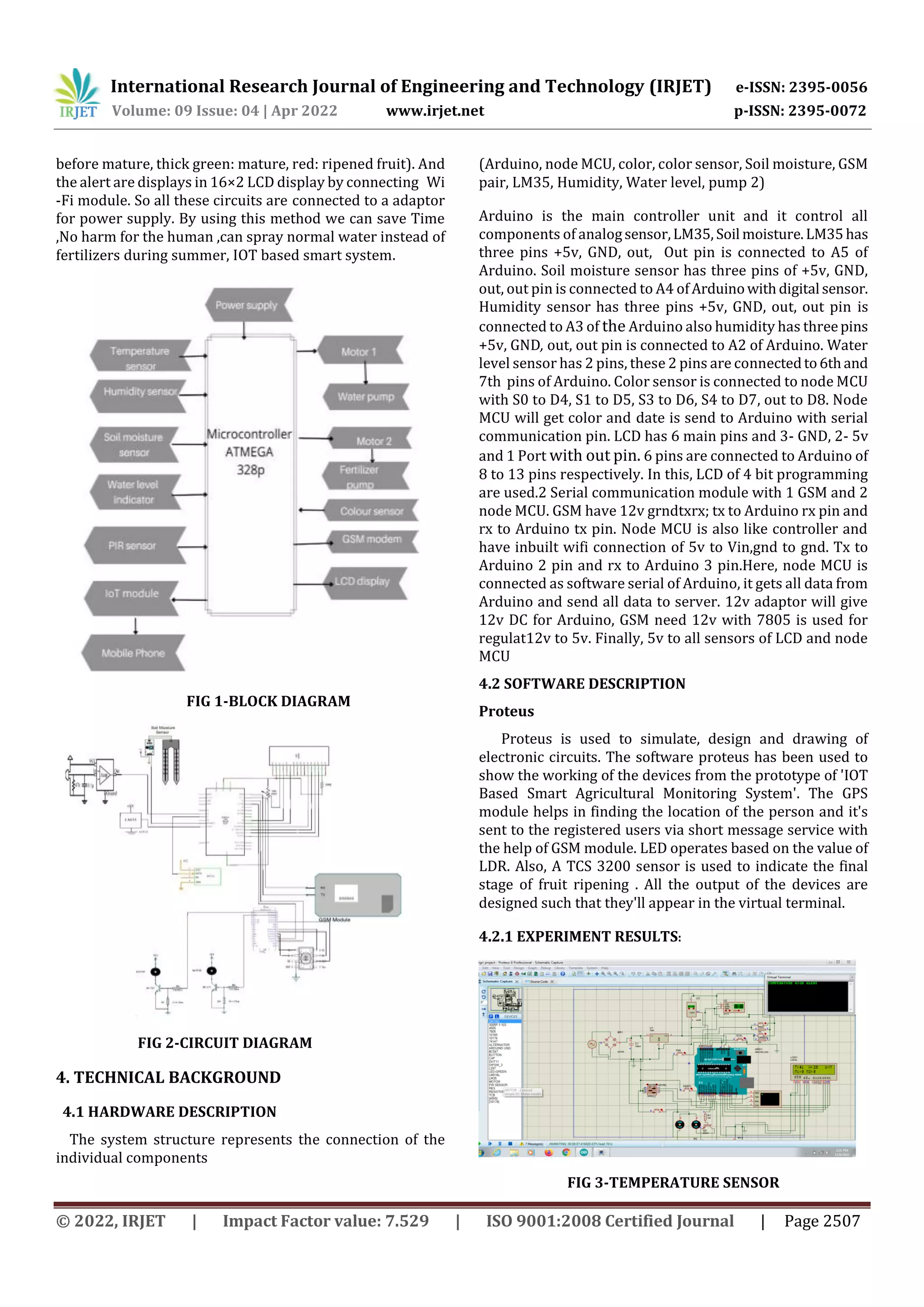 IOT BASED SMART AGRICULTURAL MONITORING SYSTEM | PDF
