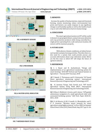 IOT BASED SMART AGRICULTURAL MONITORING SYSTEM | PDF