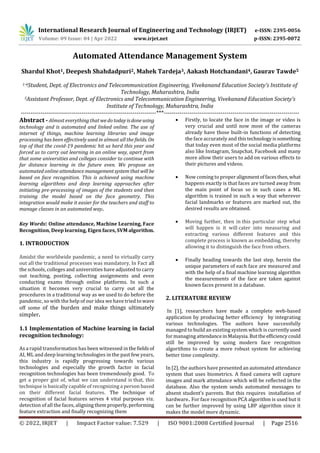 Automated Attendance Management System | PDF | Computing | Technology ...