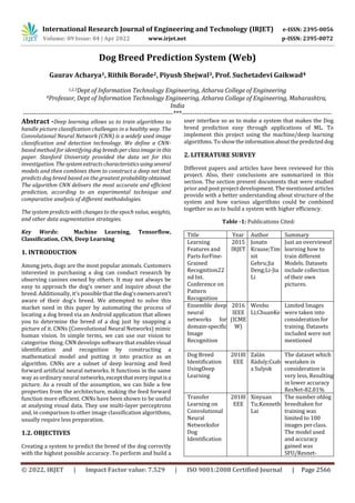 Dog Breed Prediction System (Web) | PDF