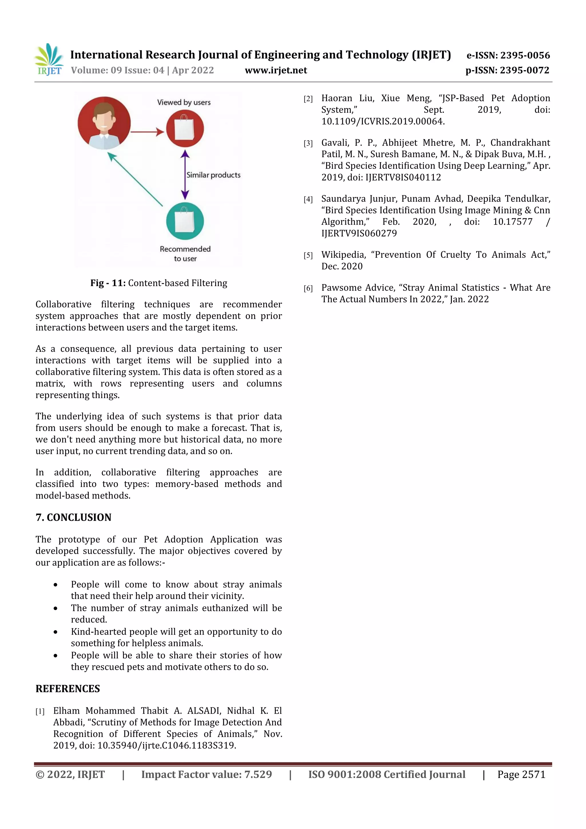 AI-Based Pet Adoption System | PDF